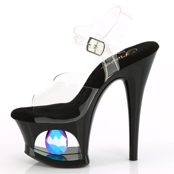 Shoes | Crystal Platform Clear High Heel Shoes | Poshmark